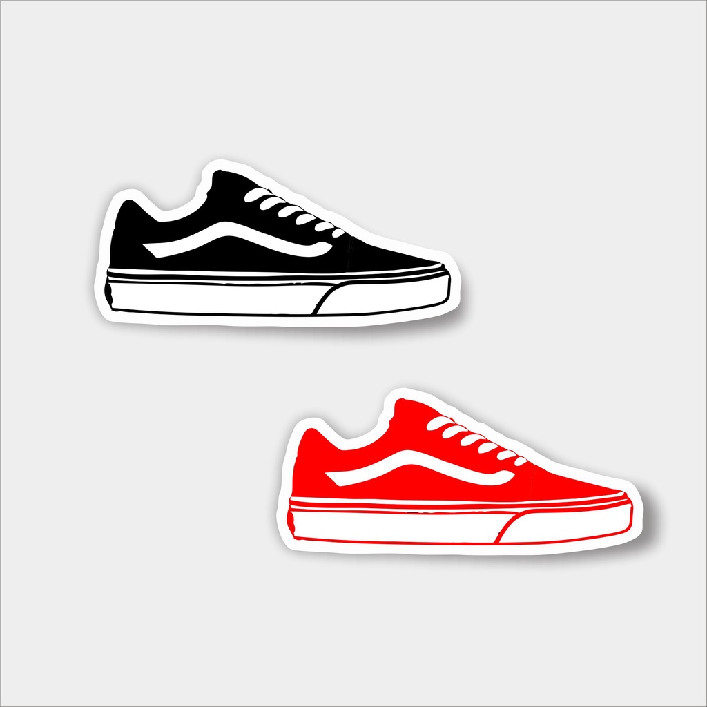 Jual Stiker brand stiker distro sepatu vans bahan anti air | Shopee ...