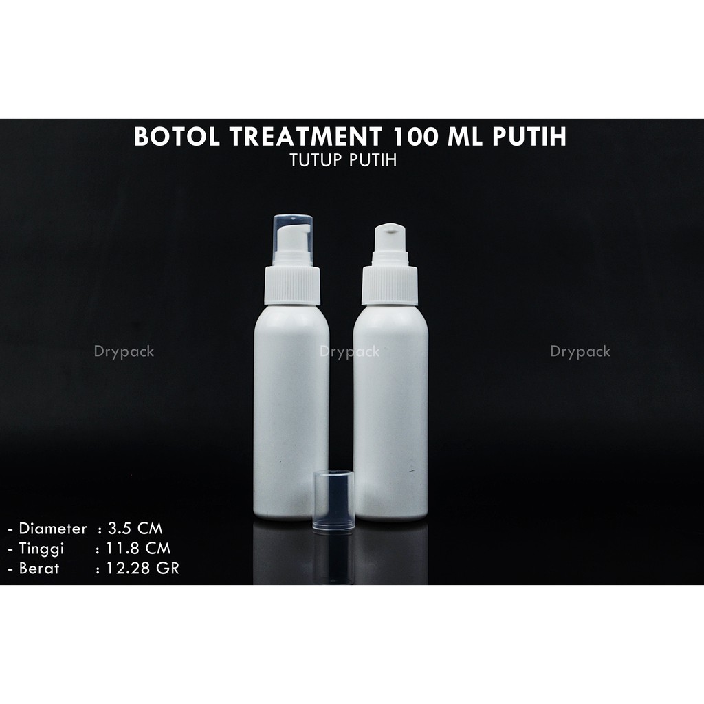 Jual Botol Treatment 100 ml Putih tutup Putih | Shopee Indonesia