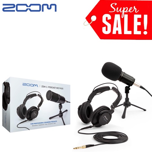 Jual Zoom ZDM 1 Podcast Mic Pack Kit + Headphones + Table Tripod Zoom ...