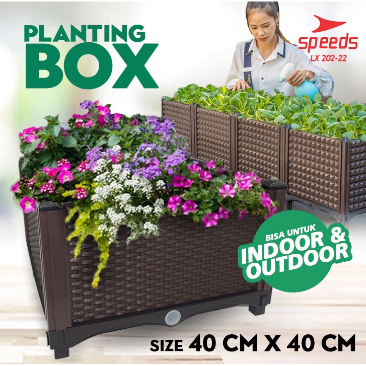 Jual SPEEDS Planting Box 40x40cm Tanaman Plastik Pot Bunga Planter ...