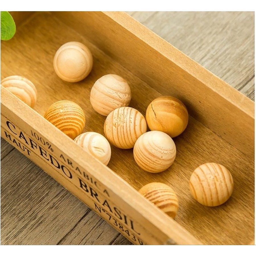 Jual Kamper Kayu Alami Penghilang Bau/Bola Kayu Pengusir Serangga ...