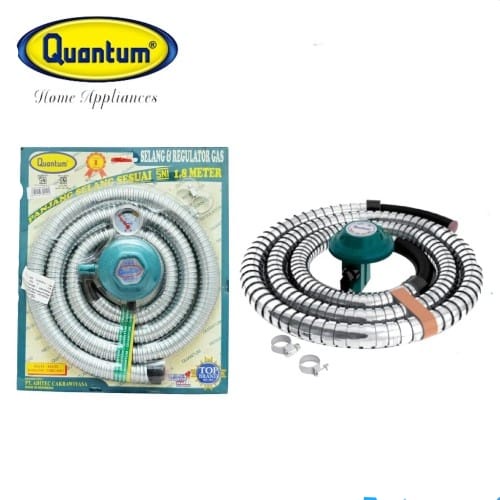 Jual Quantum Selang Gas + Regulator Meter / Selang Gas Komplit Quantum ...
