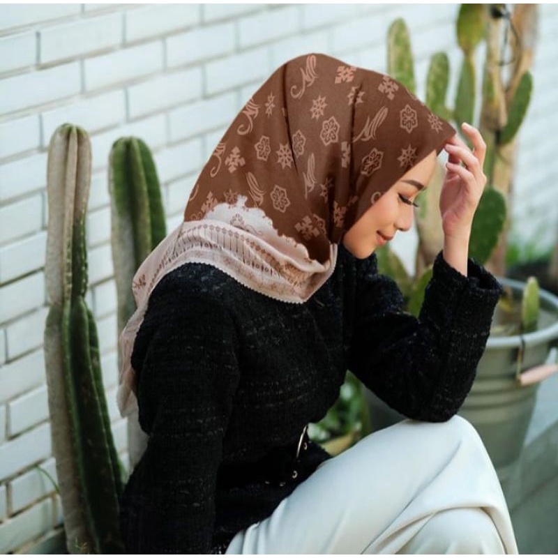 Jual SALE HIJAB / BRINKA CHOCOOO / COD / KERUDUNG VOAL MOTIF / SEGI ...