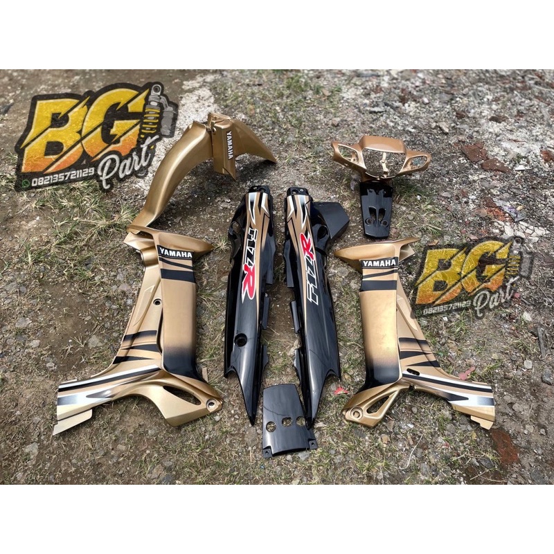 Jual paket cover body fiz r limited edition gold hitam full set halus ...