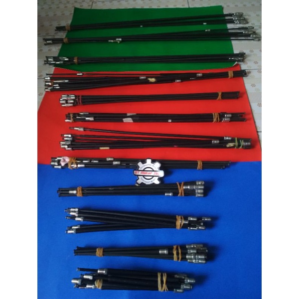 Jual SELANG PIPA BESI REM UNIVERSAL 25CM-100CM ADA NIPLE NIPEL NEPEL ...