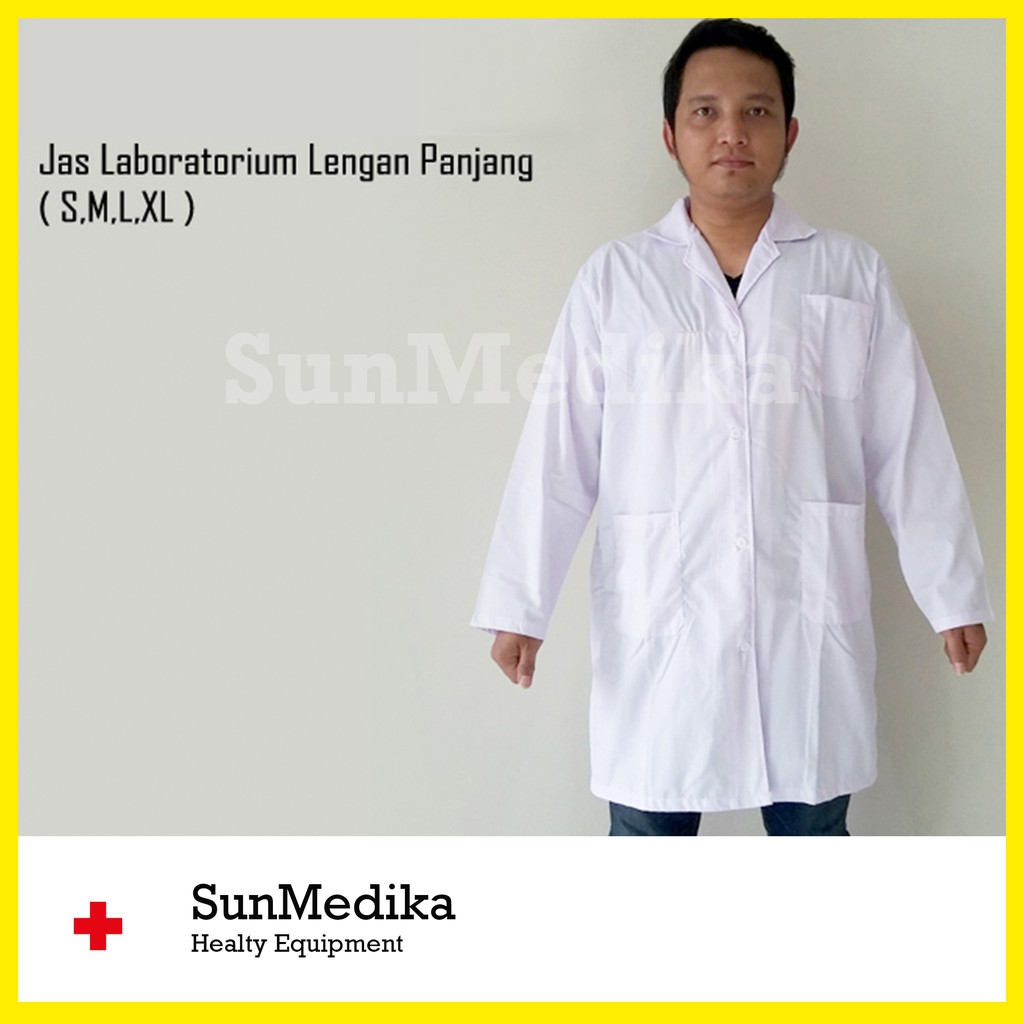 Jual Jas Laboratorium Lengan Panjang | Baju Seragam Lab Ukuran ( S M L ...