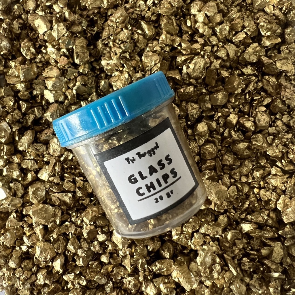Jual Stone Flakes Gold 20gr gram Pecahan Batu Kaca Glass Chips Padat ...