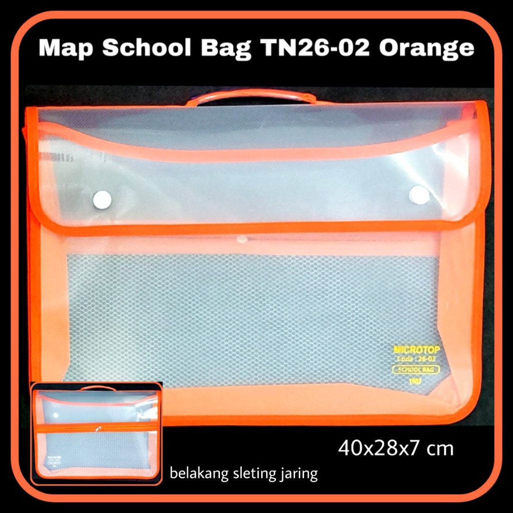 Jual SOS Map School Bag MICROTOP TN26-02(minimal 4)/Map Kancing/Map ...