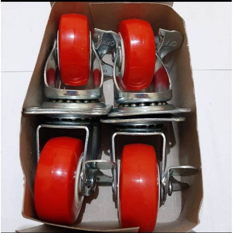 Jual Roda Etalase 2 Inch Heavy Duty + Rem / Roda Trolly | Shopee Indonesia