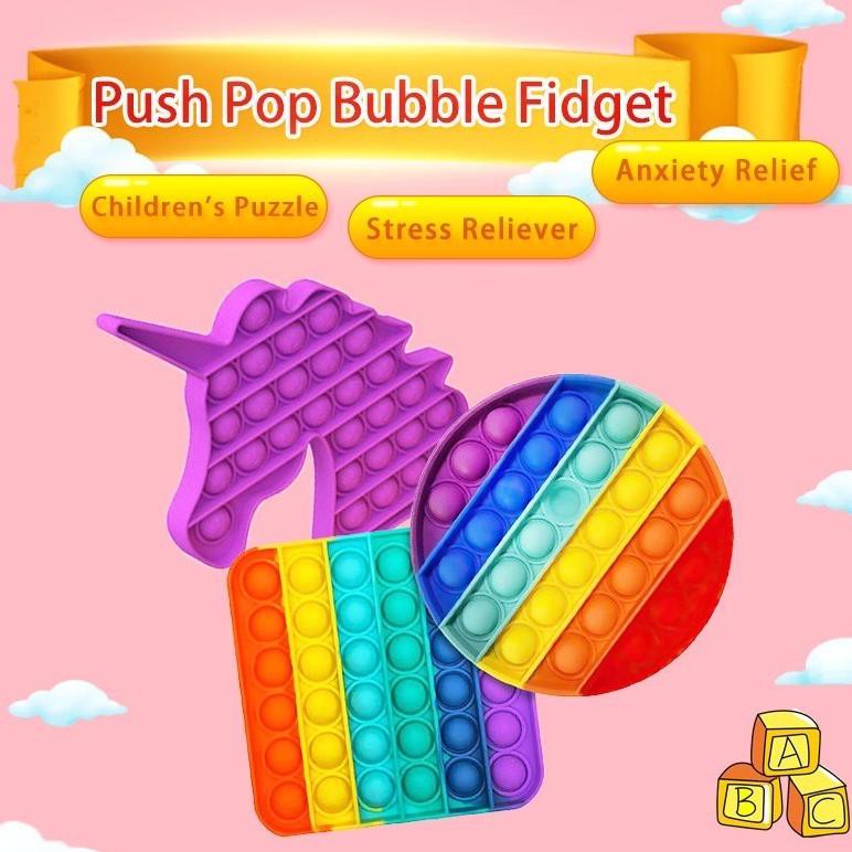 Jual Pop Its Round Fidget Toy Push bubble ( ASLI IMPORT ) stress relief ...