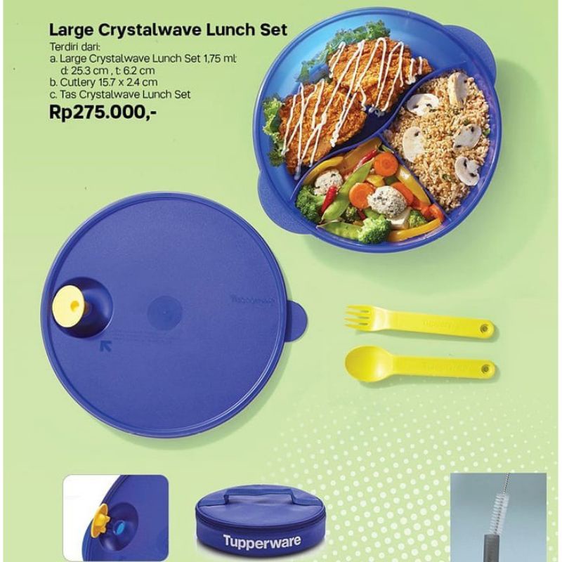Jual Tupperware Large Crystalwave Lunch Set CWL | Shopee Indonesia