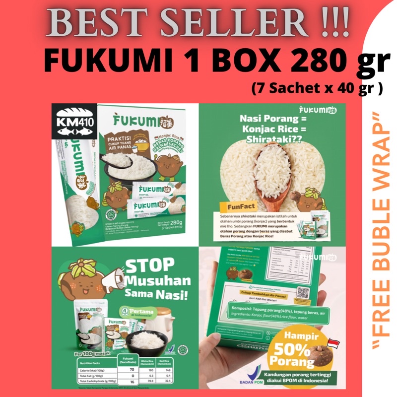 Jual FUKUMI BERAS PORANG 1 BOX ( 7 SACHET x 40 Gr ) | Shopee Indonesia