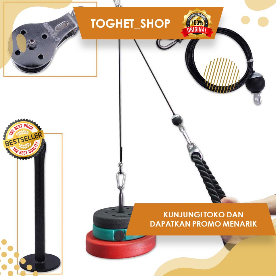 Jual Set Peralatan Katrol Fitness Gym Set Alat Olahraga Di Rumah DIY ...