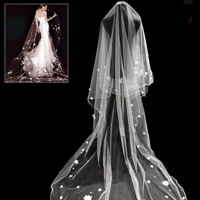 Jual Wedding veil tulle wedding slayer pengantin tudung nikah bride ...