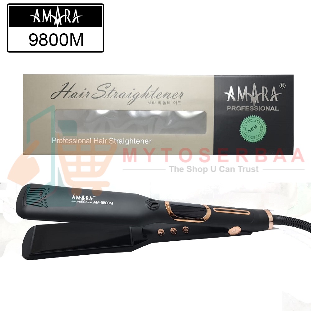 Jual AMARA / AM-9800M / Catokan Rambut Tourmaline Ceramic Black Ionic dengan suhu digital ...