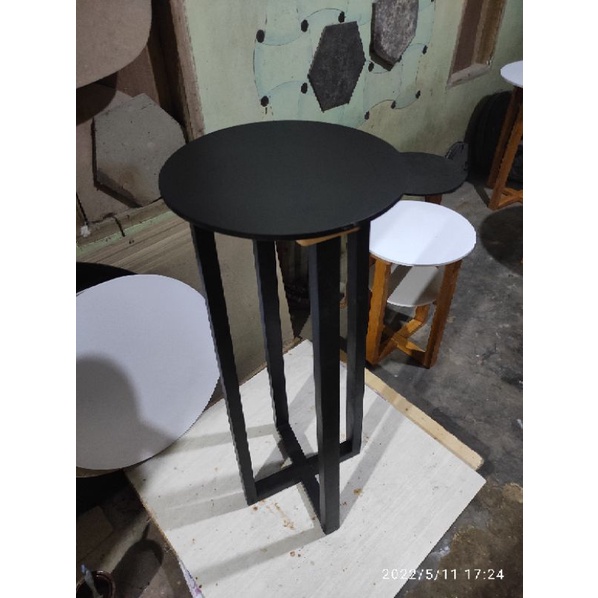 Jual Meja Bar Minimalis Bulat Tinggi Scandinavian Japandi | Shopee ...