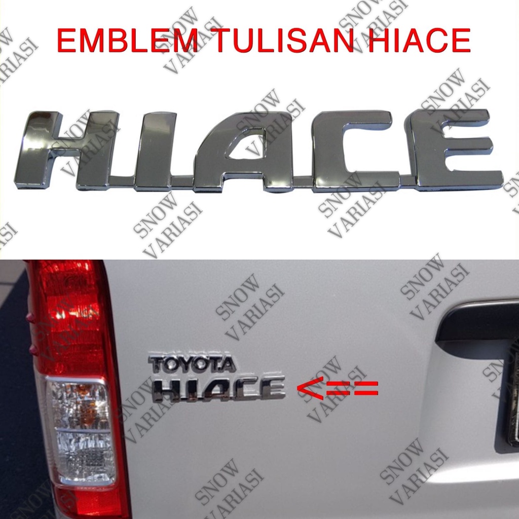 Jual Emblem Mobil Toyota Hiace Chrome | Shopee Indonesia