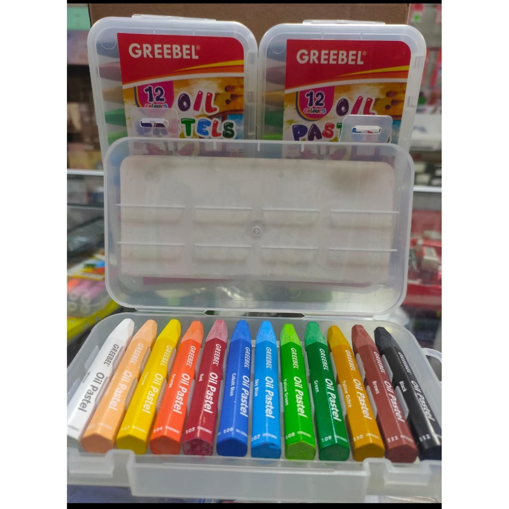 Jual Crayon greebel 12 warna oil pastel krayon regular kemasan plastik ...
