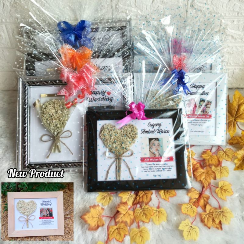 Jual Bingkai Foto Desain Bunga Kering Kado Wisuda Ulangtahun Wedding ...