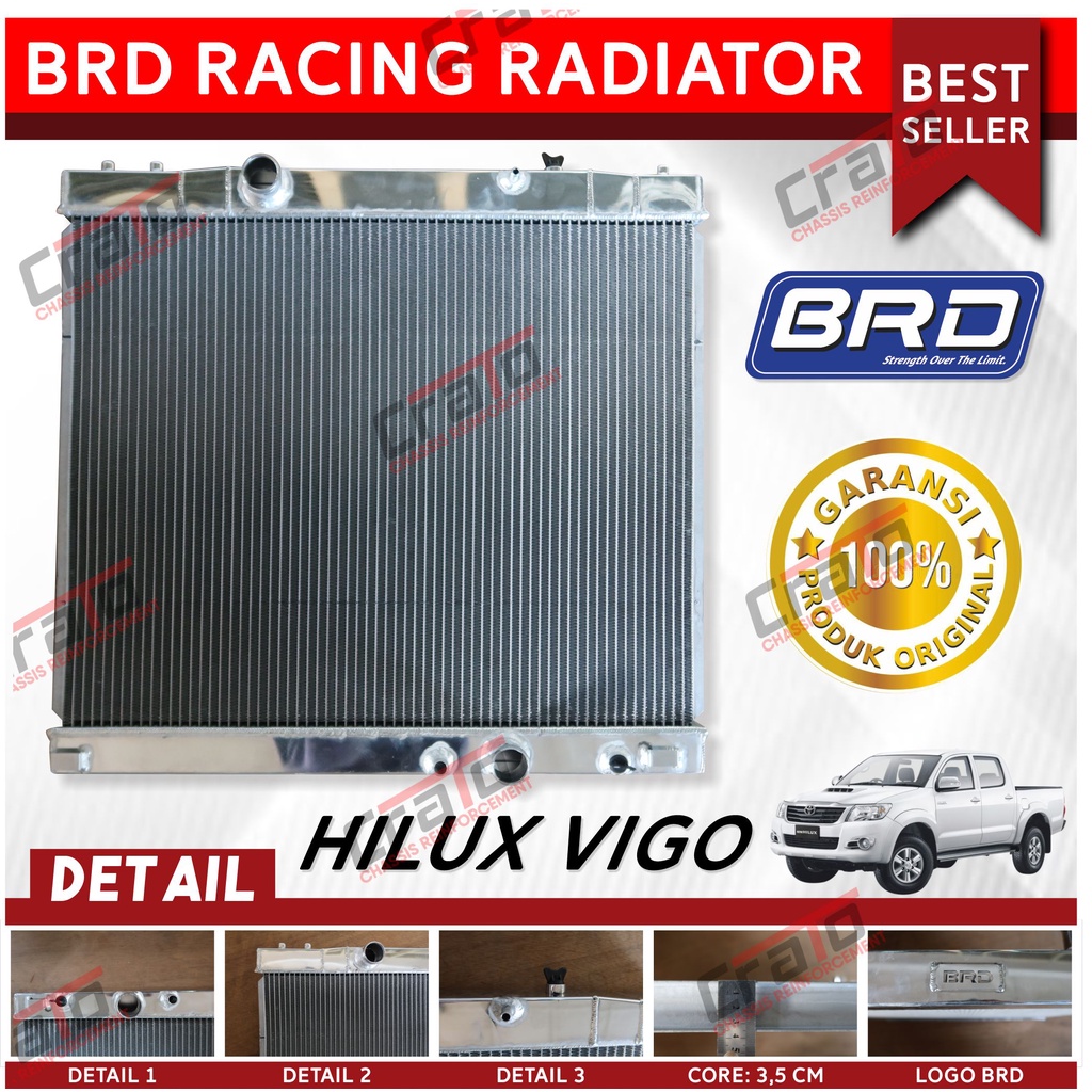 Jual Racing Aluminium Radiator BRD Thailand - Toyota Innova Fortuner ...