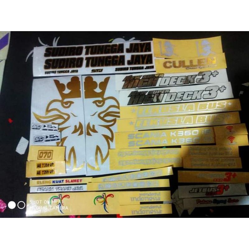 Jual sticker cutting miniatur bus skala 1:20 STJ fullset | Shopee Indonesia