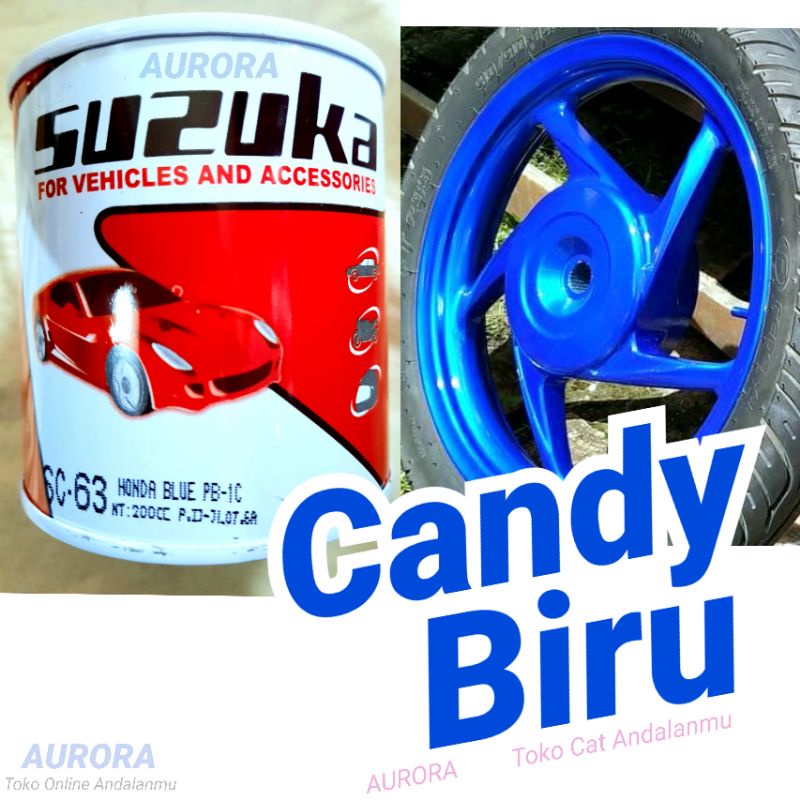 Jual Cat Candy Biru Suzuka Candytone Blue Susuka Cet Cendy Tone ...