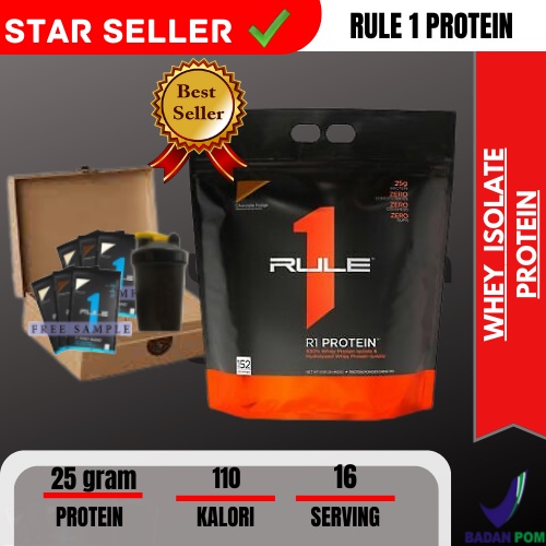 Jual Rule 1 Whey Protein Isolate 1 Lbs 1lbs 1lb Ruleone Rule One ...
