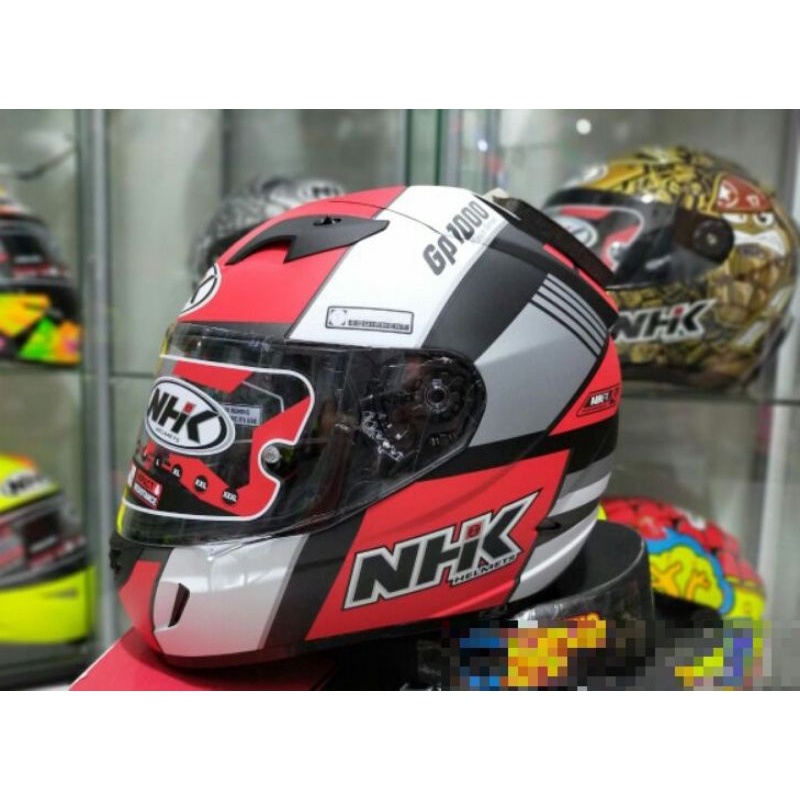 Jual NHK GP 1000 SKY ALL WARNA HELM FULL FACE VISOR CLEAR FLAT DOBLE ...