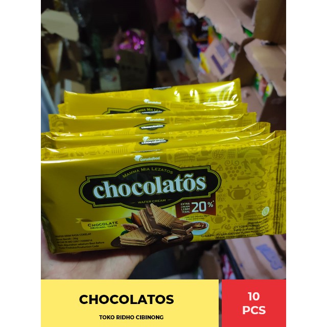 Jual CHOCOLATOS WAFER RENCENG ISI 10 PCS | Shopee Indonesia