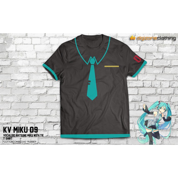Jual Kaos Vocaloid Hatsune Miku With Tie Vocaloid Cosplay - KV MIKU 09 ...
