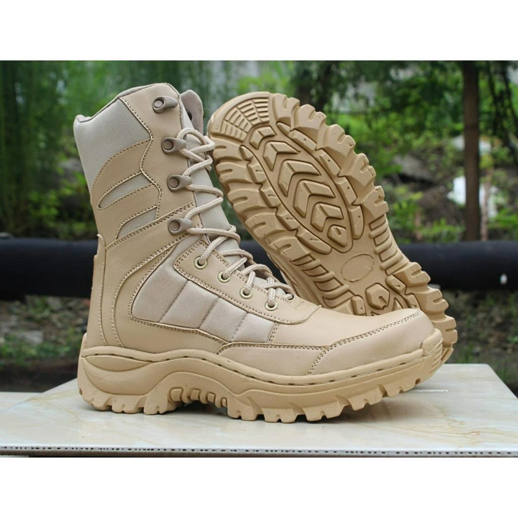 Jual sepatu safety bots pdl Predatore cream polpp tactical ...
