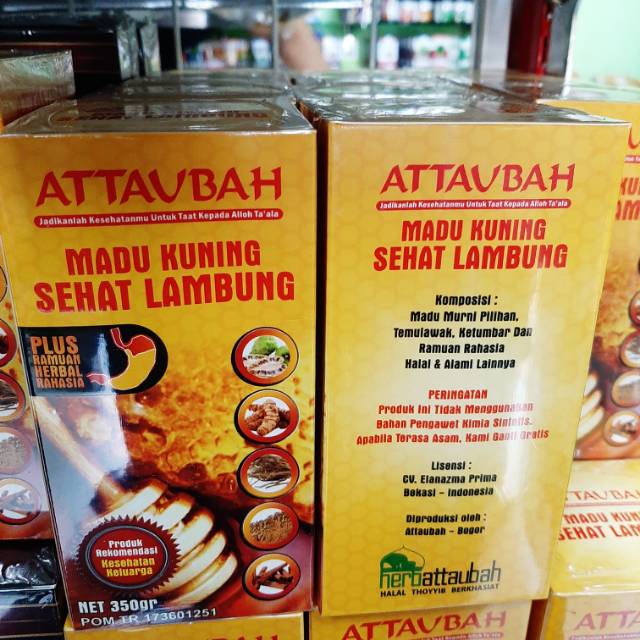 Jual Madu Kuning Sehat Lambung Attaubah at taubah 350gr atasi maag ...