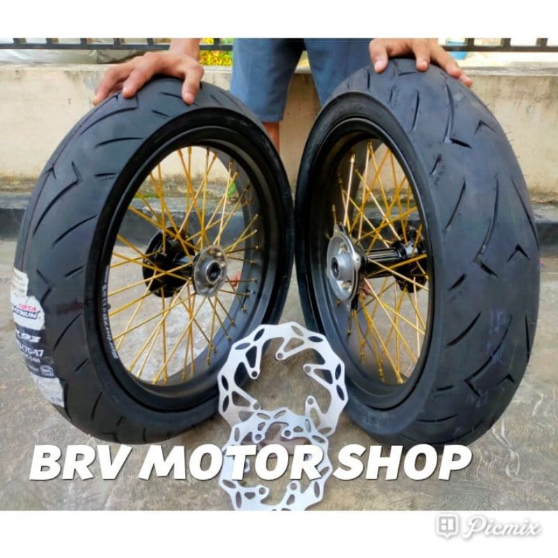 Jual Ban Set Klx150- D Tracker 150 Ukuran 300-350-17 Ban Corsa Tubles ...