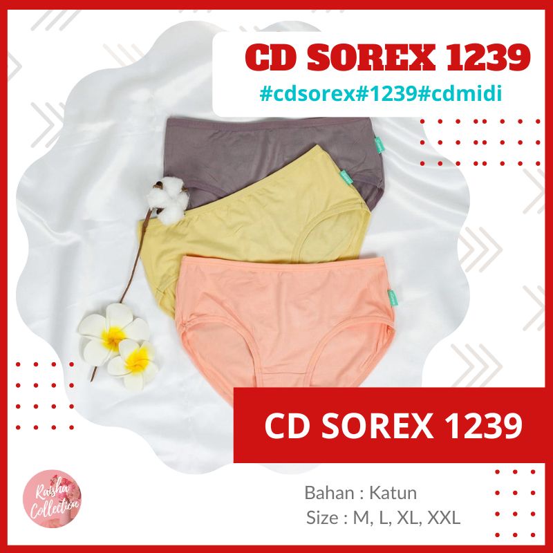 Jual RC ISI 3PCS Sorex CD Celana Dalam Wanita Super Soft 1239 1257 1238 | Shopee Indonesia