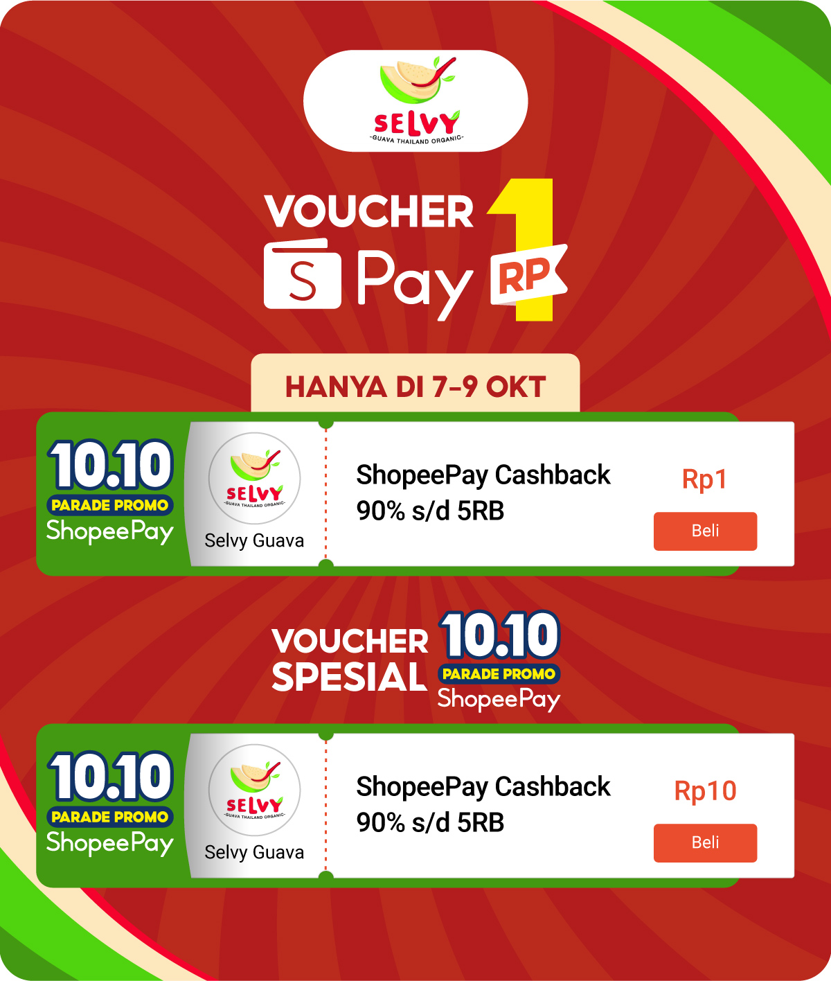 ShopeePay Merchant Day - Selvy Guava | 7 - 9 Okt