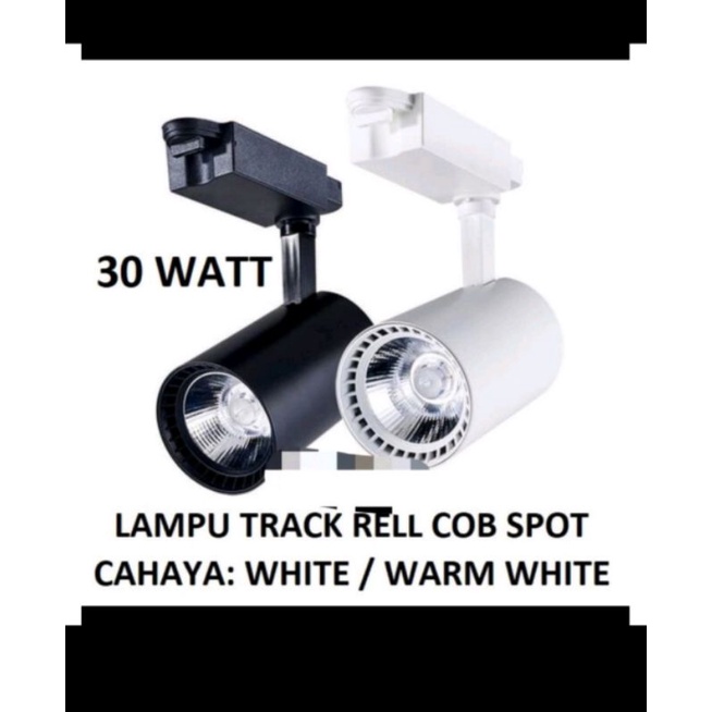 Jual lampu spot rel 10w 20w 30w 10 20 30 watt spotlight led sorot tembak led lukisan track spot ...
