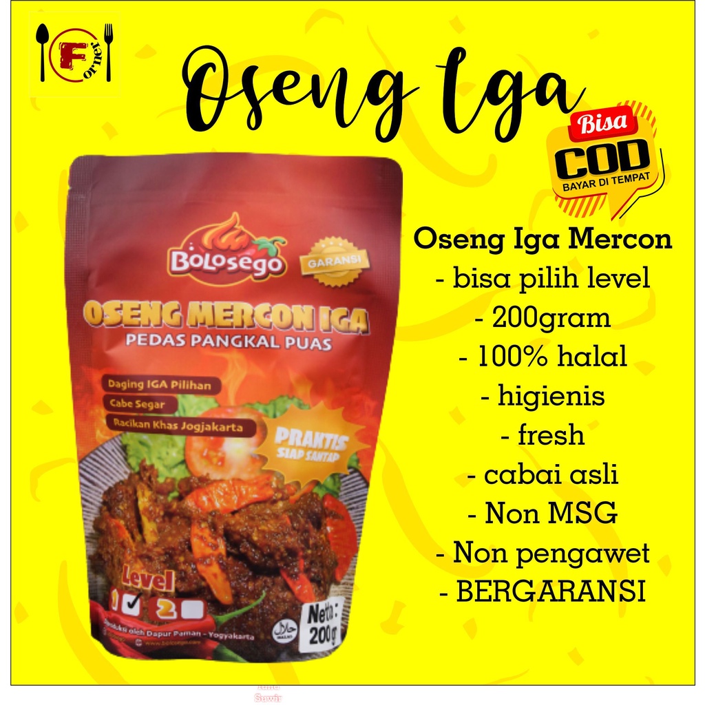 Jual Oseng Mercon Iga Sapi - by Bolosego (Level Pedas 0-3) Kemasan ...