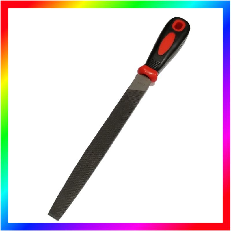 Jual Orange Kikir Besi Lurus Plat 10" (250 mm) + Gagang Karet | Shopee ...