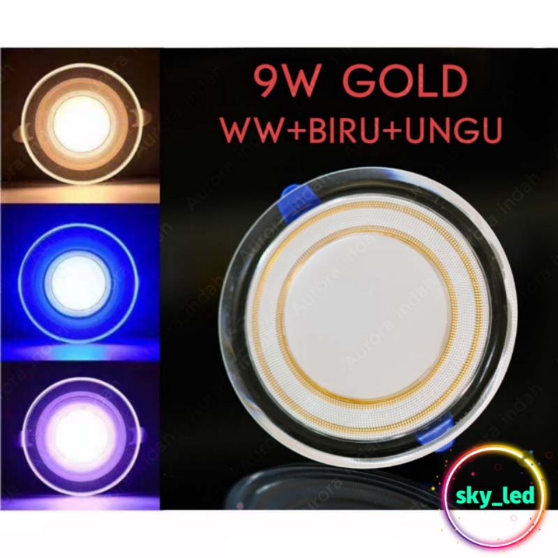 Jual Lampu downlight 6watt 9watt 3 warna/pinggir benin / panel led 3 ...