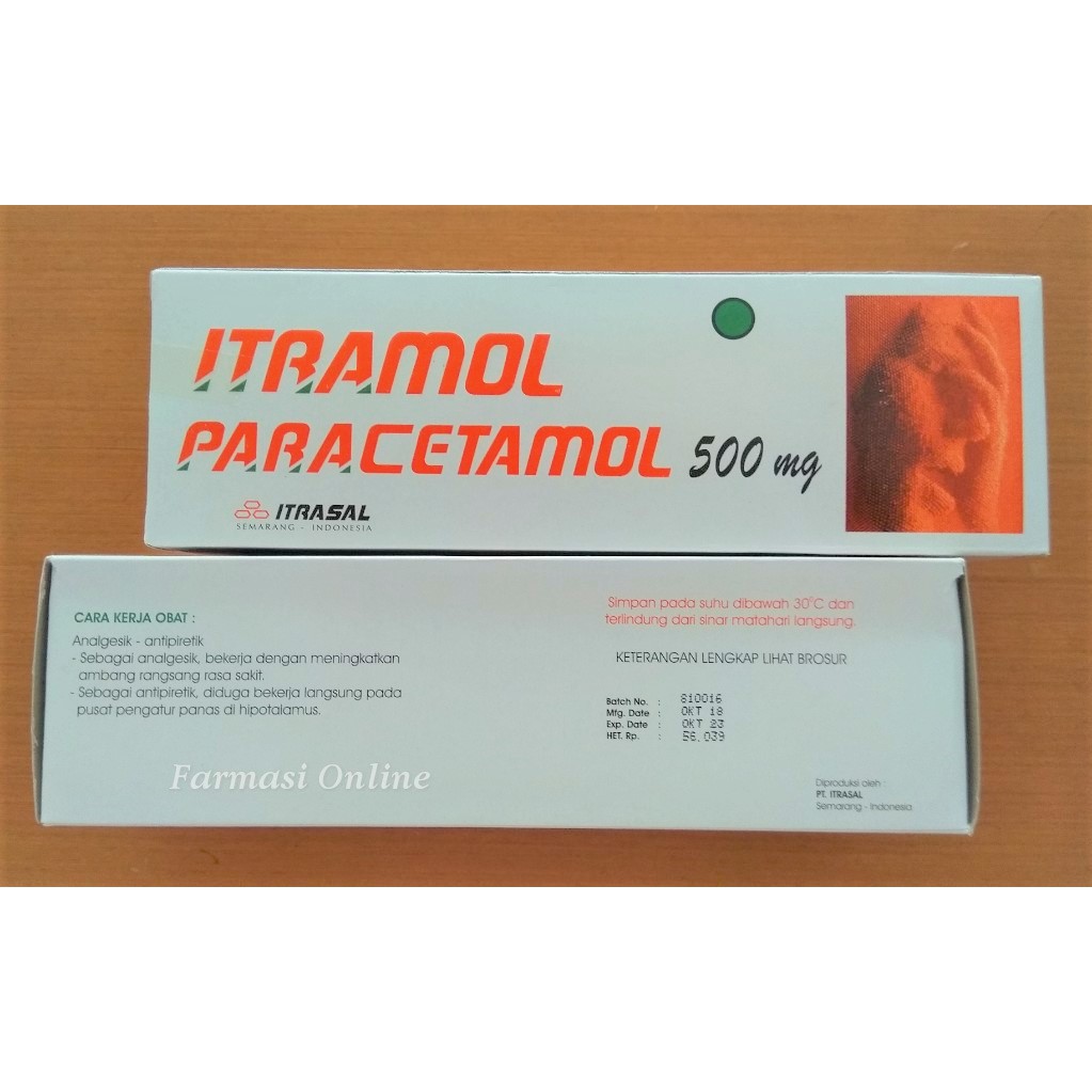 Jual Itramol Paracetamol 500 mg Box 100 Tablet | Shopee Indonesia