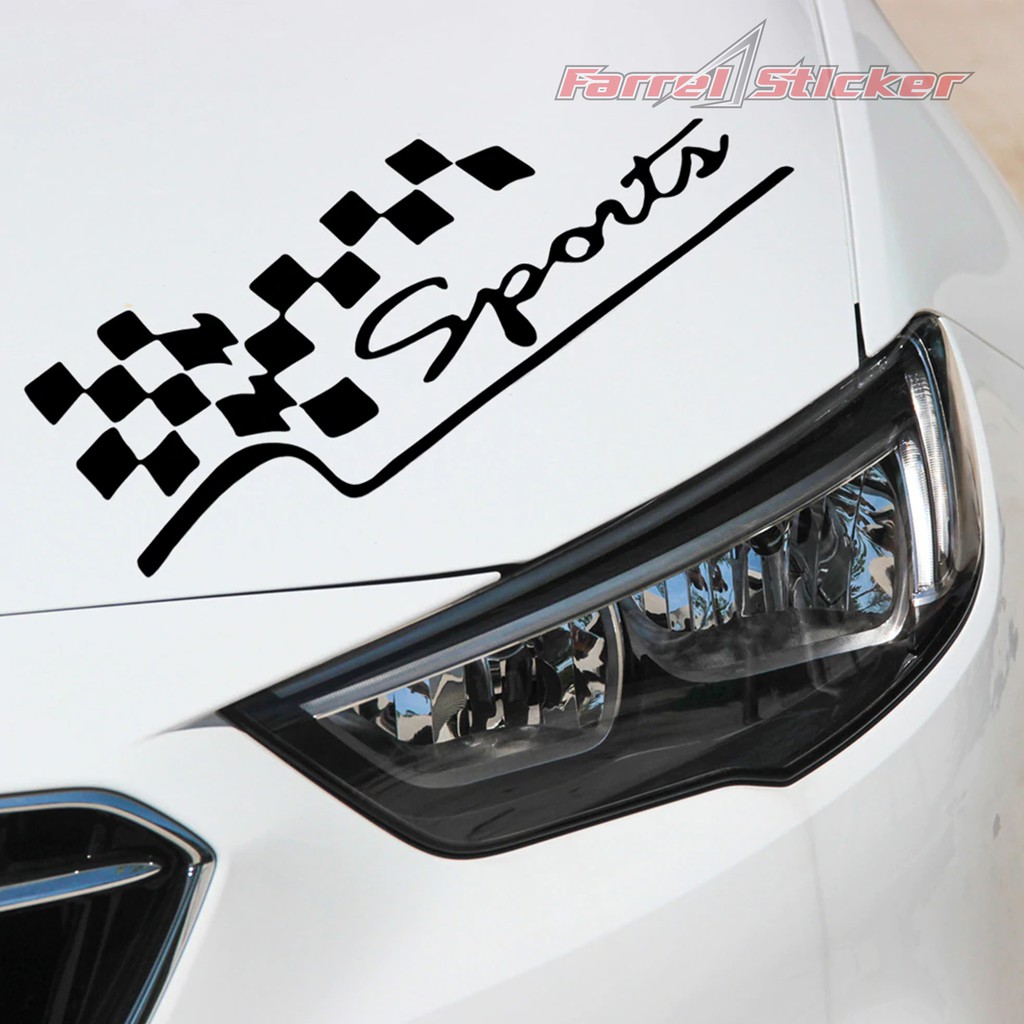 Jual Stiker mobil Racing Sports bendera Sticker | Shopee Indonesia