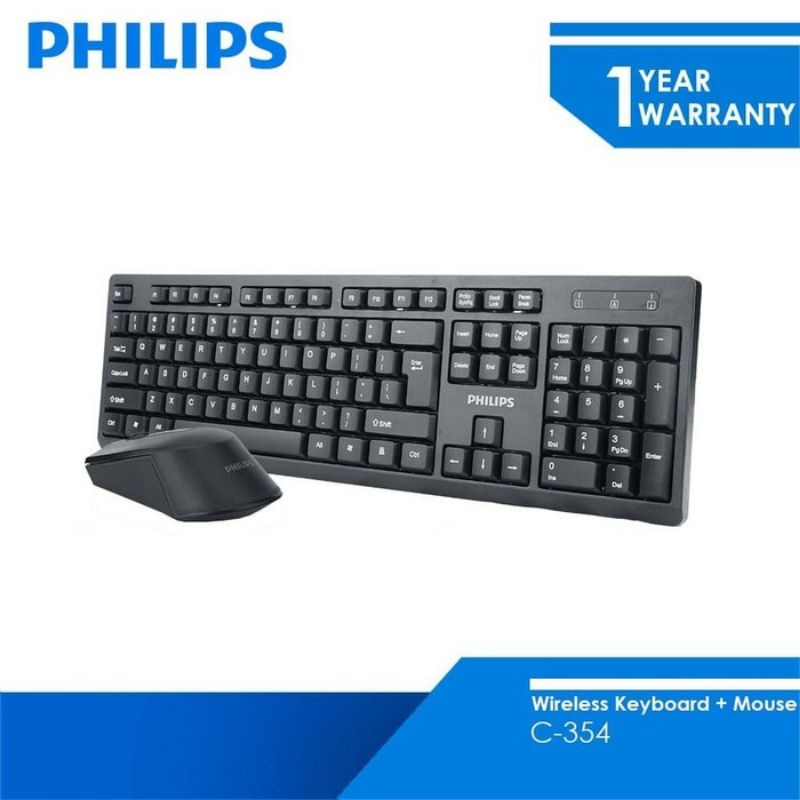 Jual KEYBOARD MOUSE PHILIPS C354 WIRELESS | Shopee Indonesia