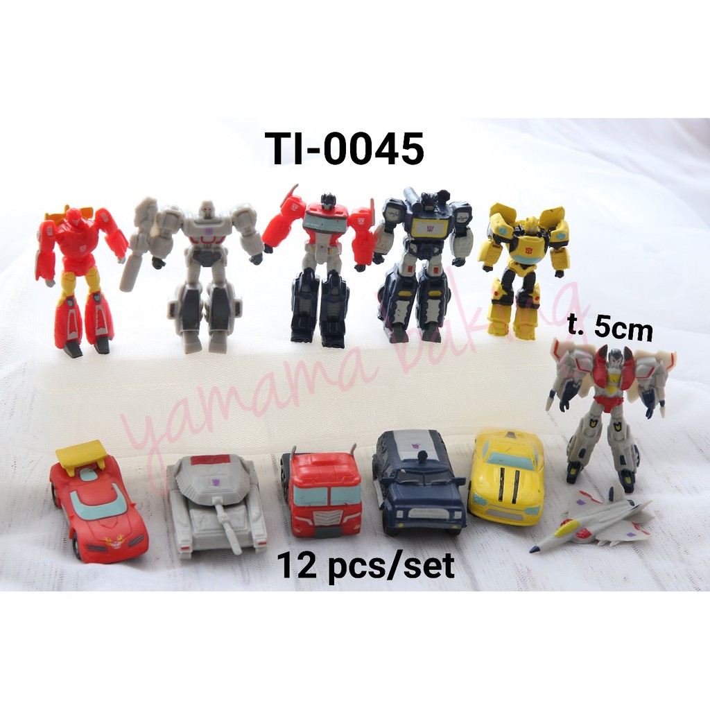 Jual TI-0045 Topper hiasan kue figurine transformer mobil pesawat ...