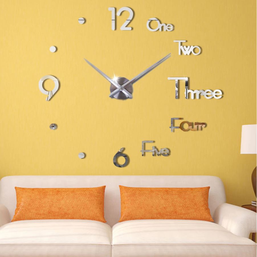 Jual Jam Dinding Besar DIY Giant Wall Jam Underline Angka 37 Inch ...