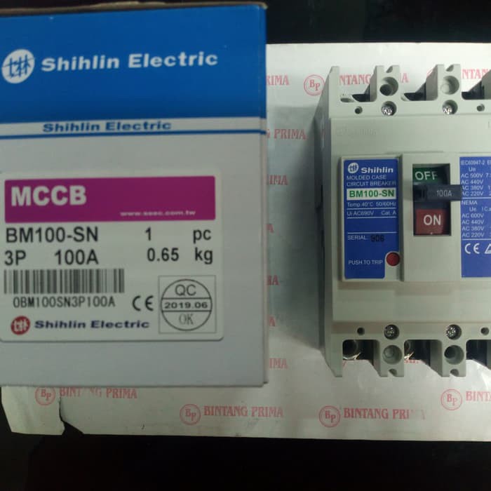 Jual MCCB / Breaker / NFB / No Fuse Breaker 60A-100A 3P BM100-SN ...