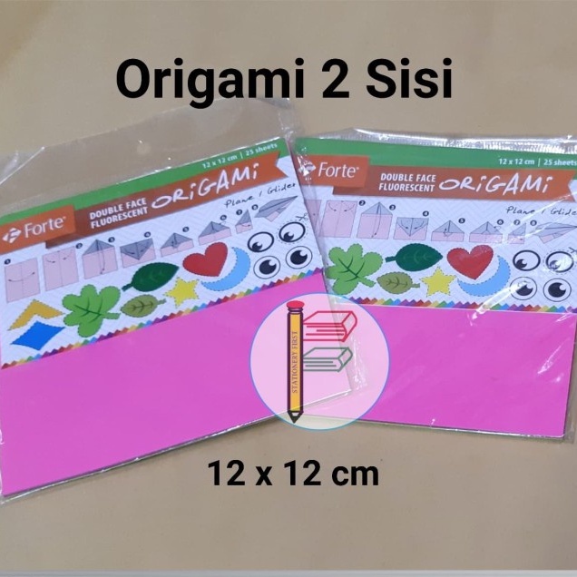 Jual Origami Kertas Lipat Forte 2 sisi Double Side 12 x 12 cm | Shopee ...