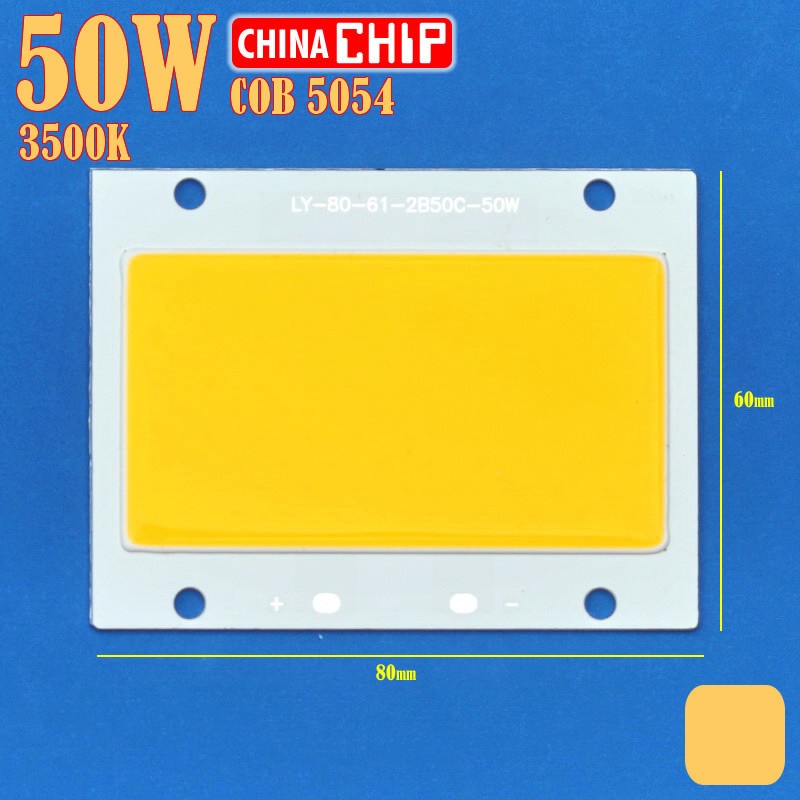 Jual Led COB 2B50C 50W 3000K 3500K LED Warm Hangat Kotak Sorot Tembak DC 160V | Shopee Indonesia