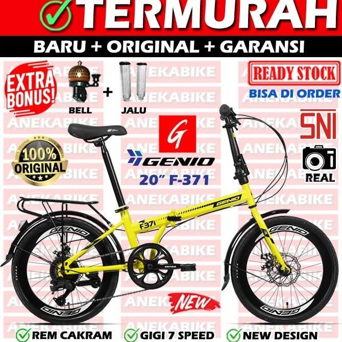 Jual SEPEDA LIPAT GENIO F-371 UKURAN 16 & 20 INCH 7 SPEED BY UNITED BIKE FDHFG6456 | Shopee ...