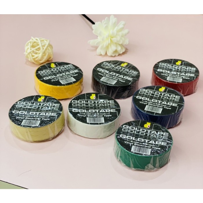 Jual BOS Selotip Listrik PVC Goldtape Hitam Dan Warna/Isolasi ...