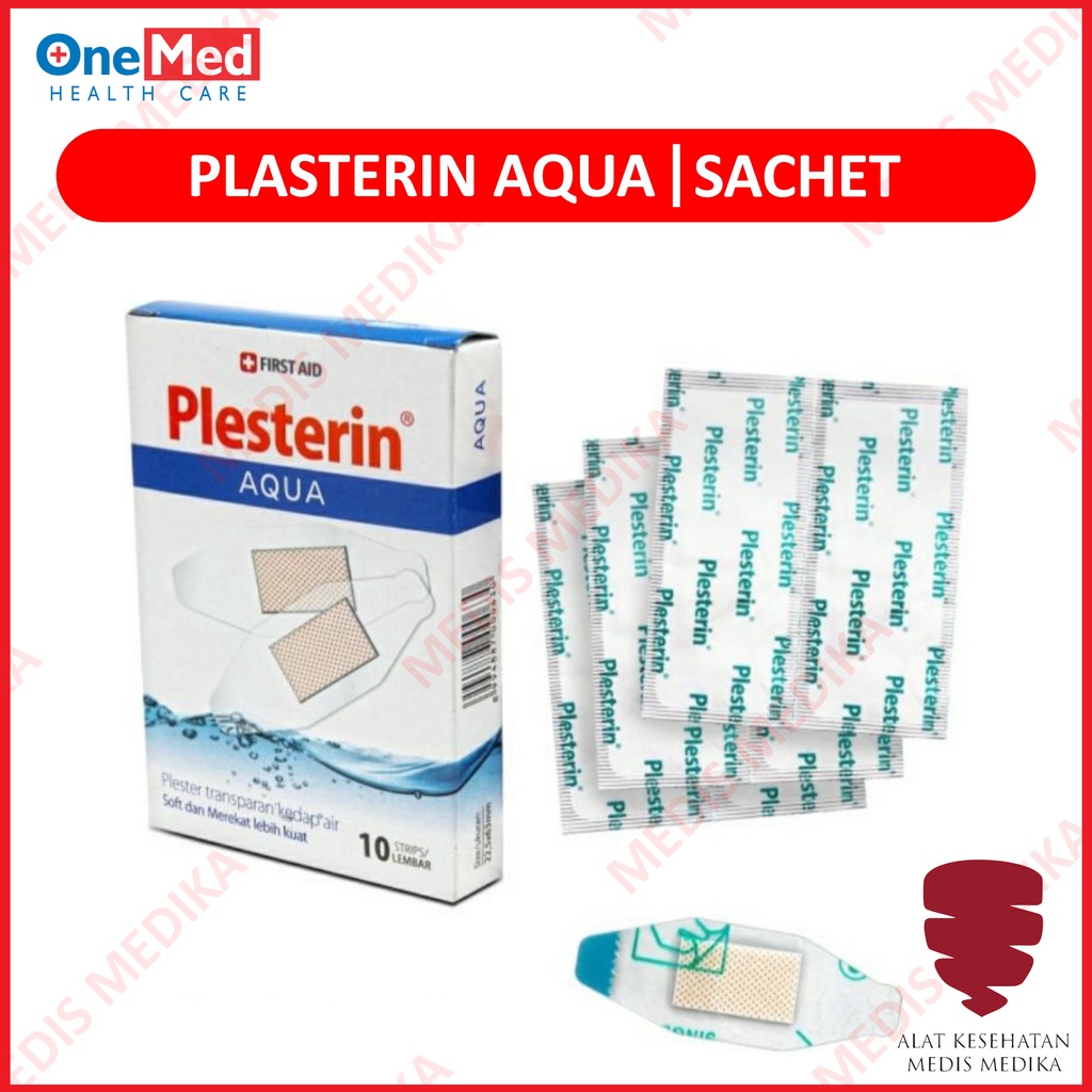 Jual Plesterin Aqua Onemed Plaster Pembalut Luka Anti Air Trasnparan Peralatan P3K Plester ...